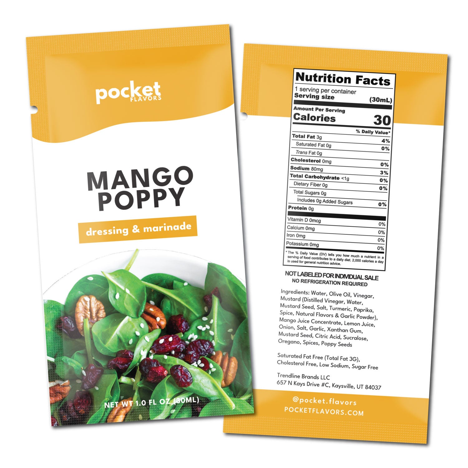 Mango Poppy Salad Dressing Packets | Pocket Flavors – Pocket Flavors ...