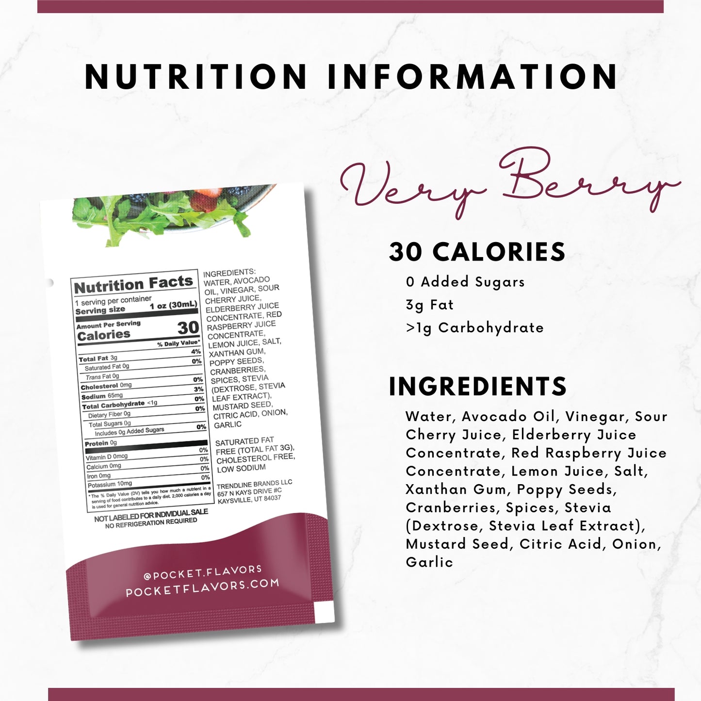 Very Berry Salad Dressing Packets | Pocket Flavors