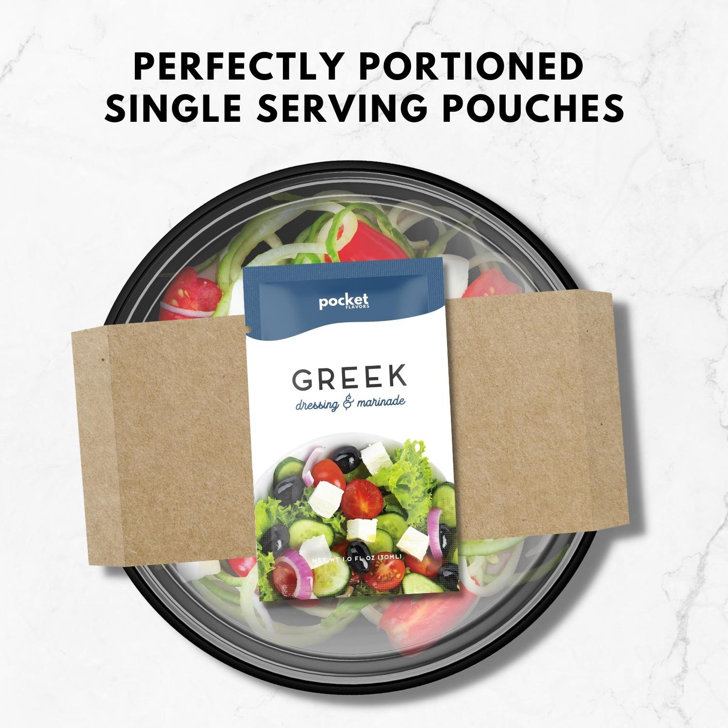 Low-Calorie Greek Dressing Packets | Pocket Flavors